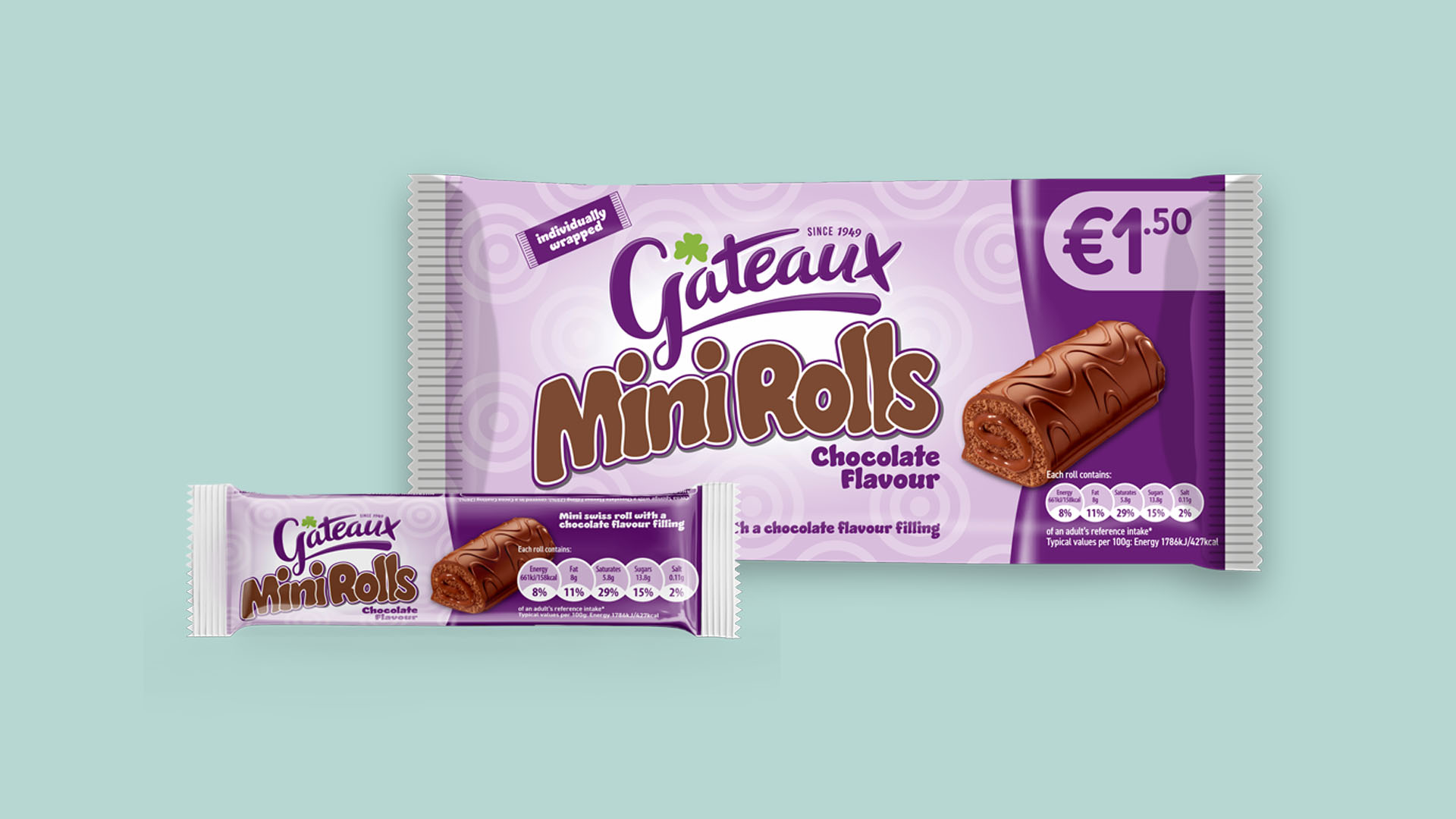 Gateaux Mini Rolls • packaging design